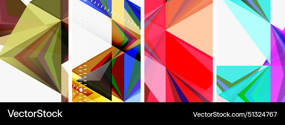 Minimalist triangular geometric clean concept Vector Image