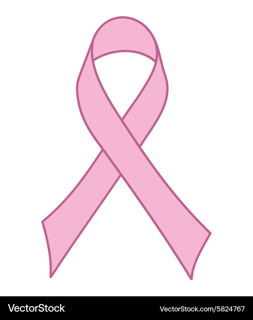 Pink Breast Cancer Ribbon Royalty Free Vector Image