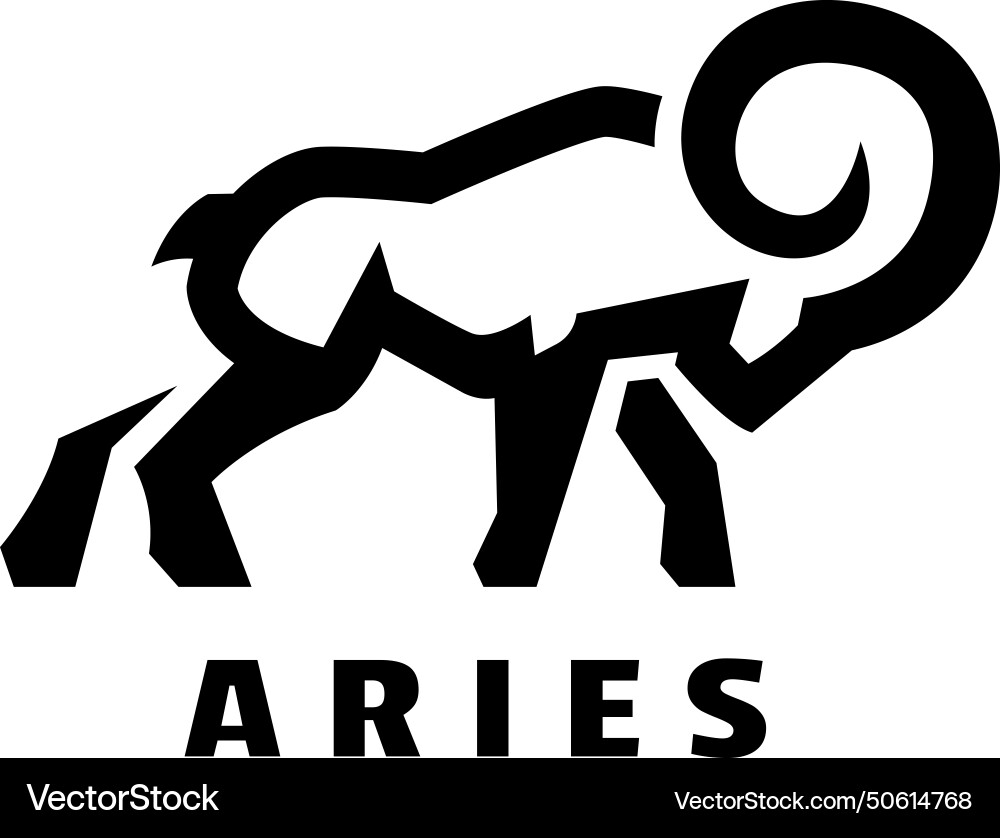 Attacking ram logo Royalty Free Vector Image - VectorStock