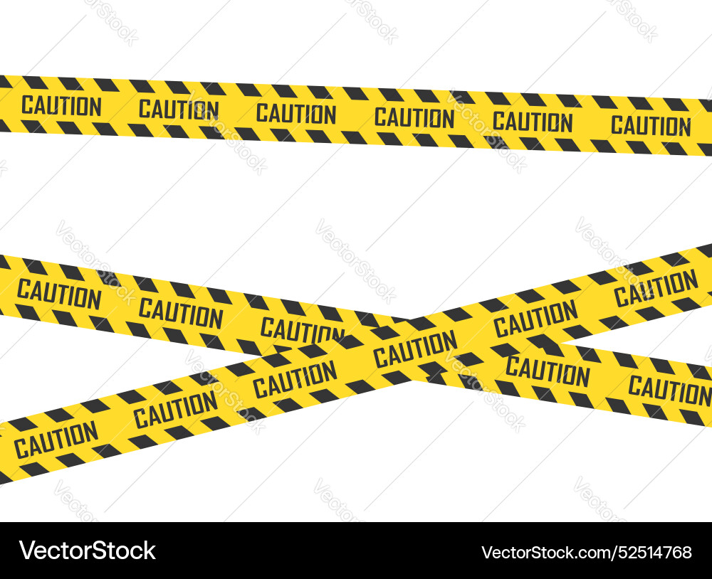 Caution warning icon in flat style stop Royalty Free Vector