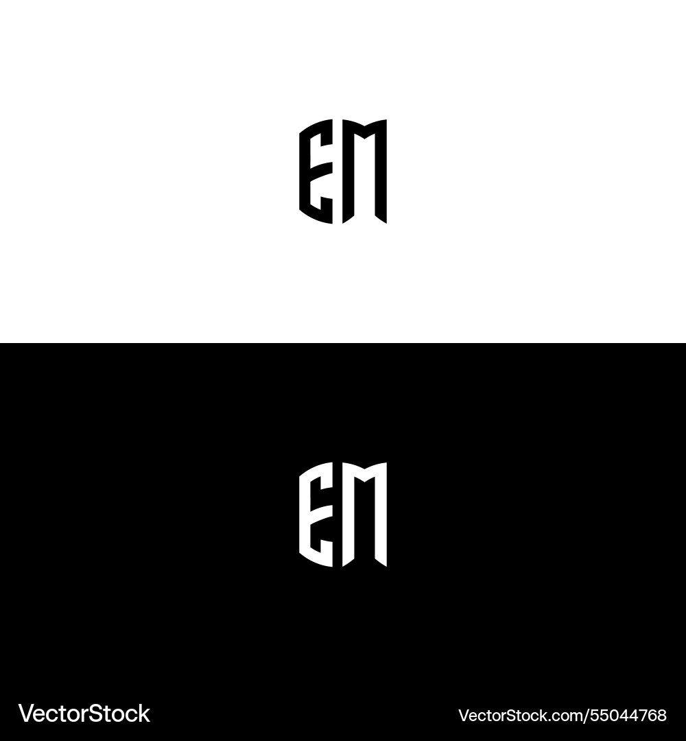 Creative-em-architecture-monogram-letters-logo Vector Image