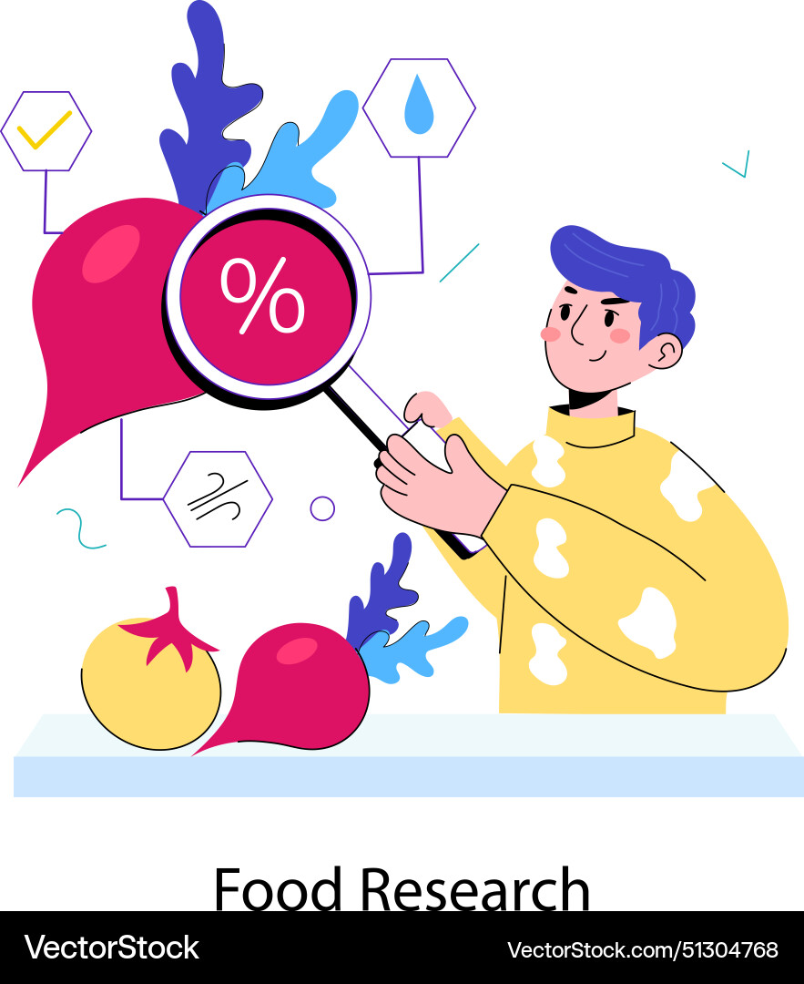 Food research Royalty Free Vector Image - VectorStock