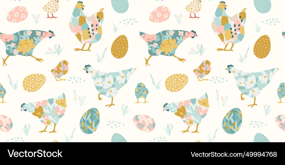 Happy easter seamless pattern Royalty Free Vector Image