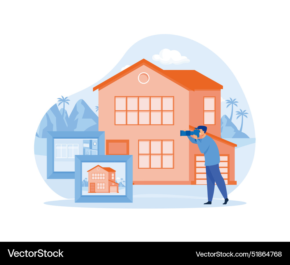 House listing concept real estate virtual Vector Image