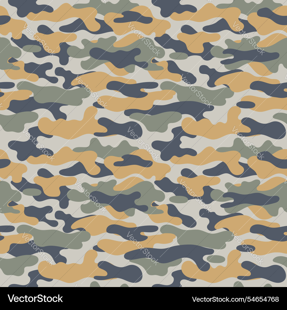 Khaki camouflage military pattern Royalty Free Vector Image