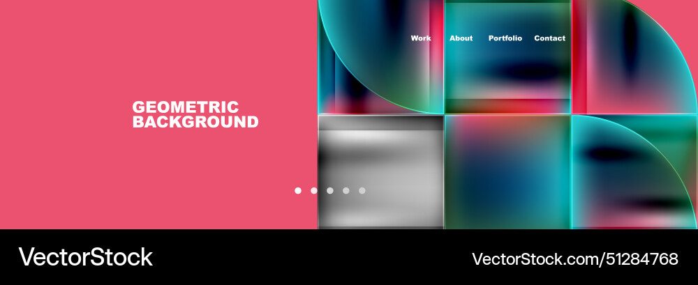 Round triangles and squares web site page template