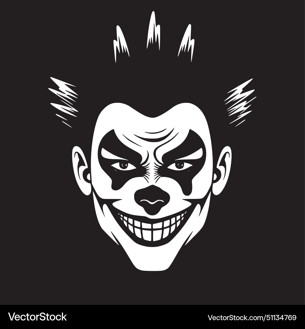 Clown - minimalist and simple silhouette Vector Image