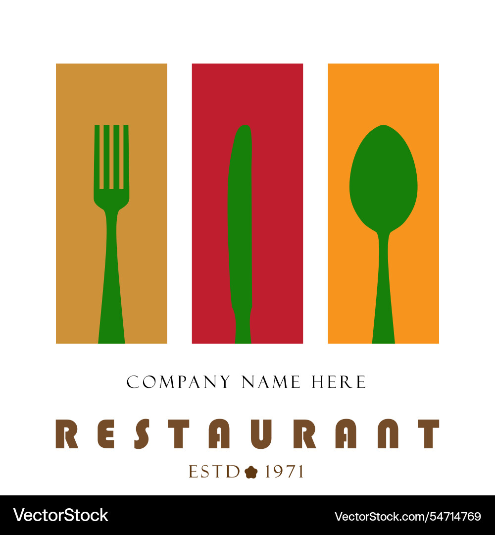 Creative logo design for restaurant Royalty Free Vector