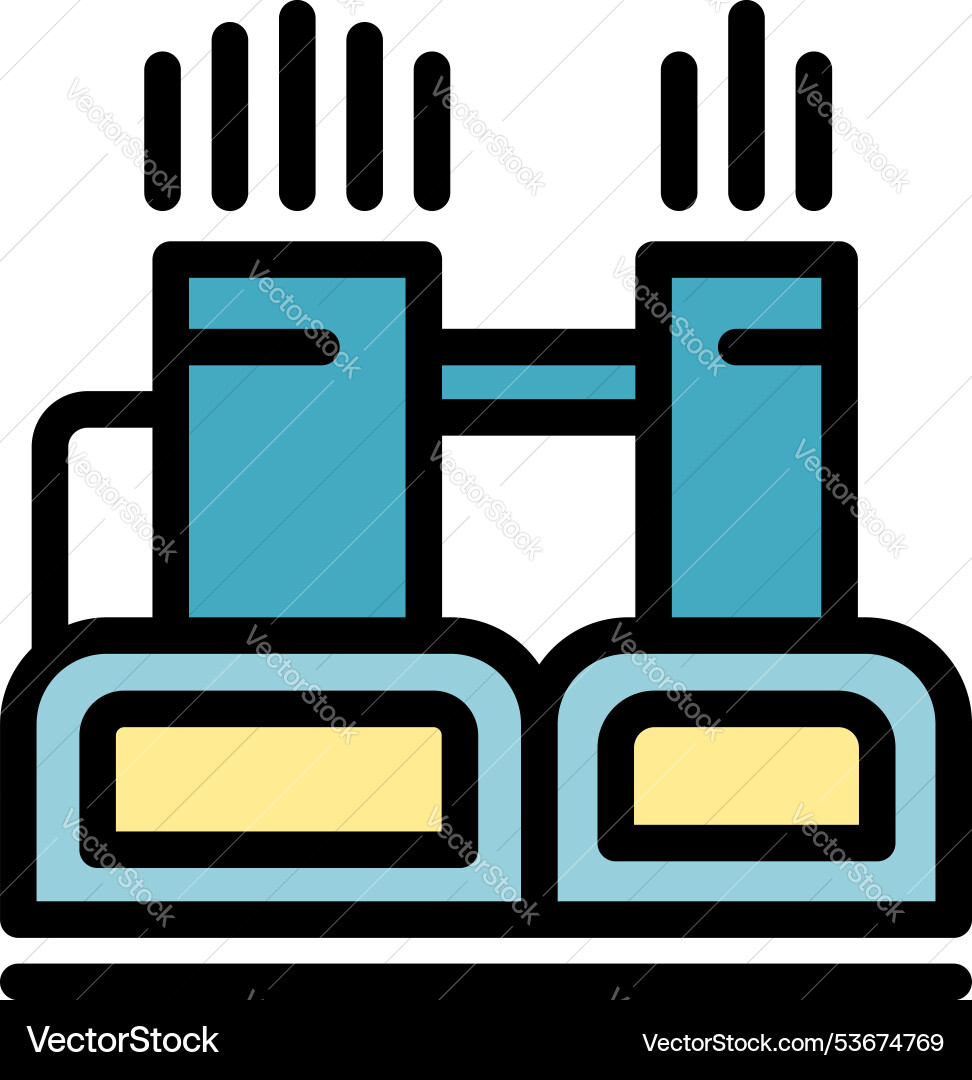 Geothermal power plant generating clean energy Vector Image