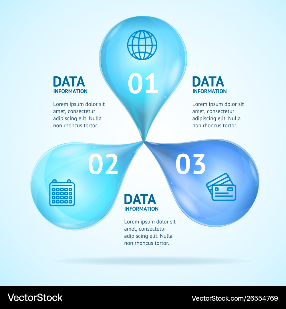 Infographics card poster ad concept set Royalty Free Vector