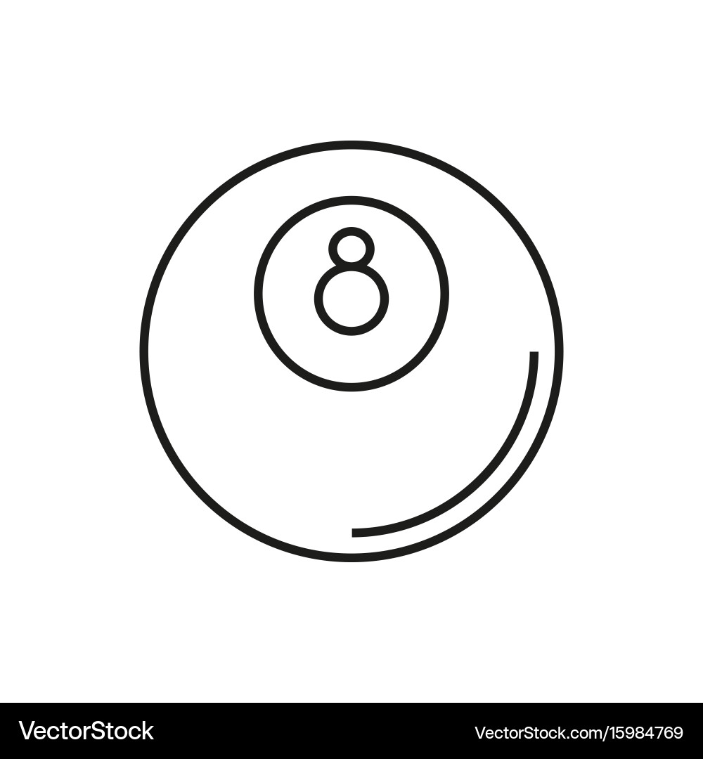 Pool Ball Icon Royalty Free Vector Image - VectorStock