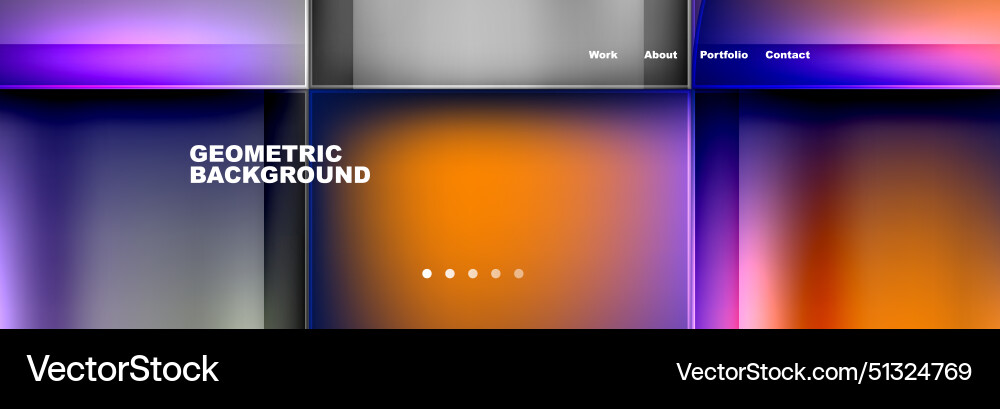 Round triangles and squares web site page template