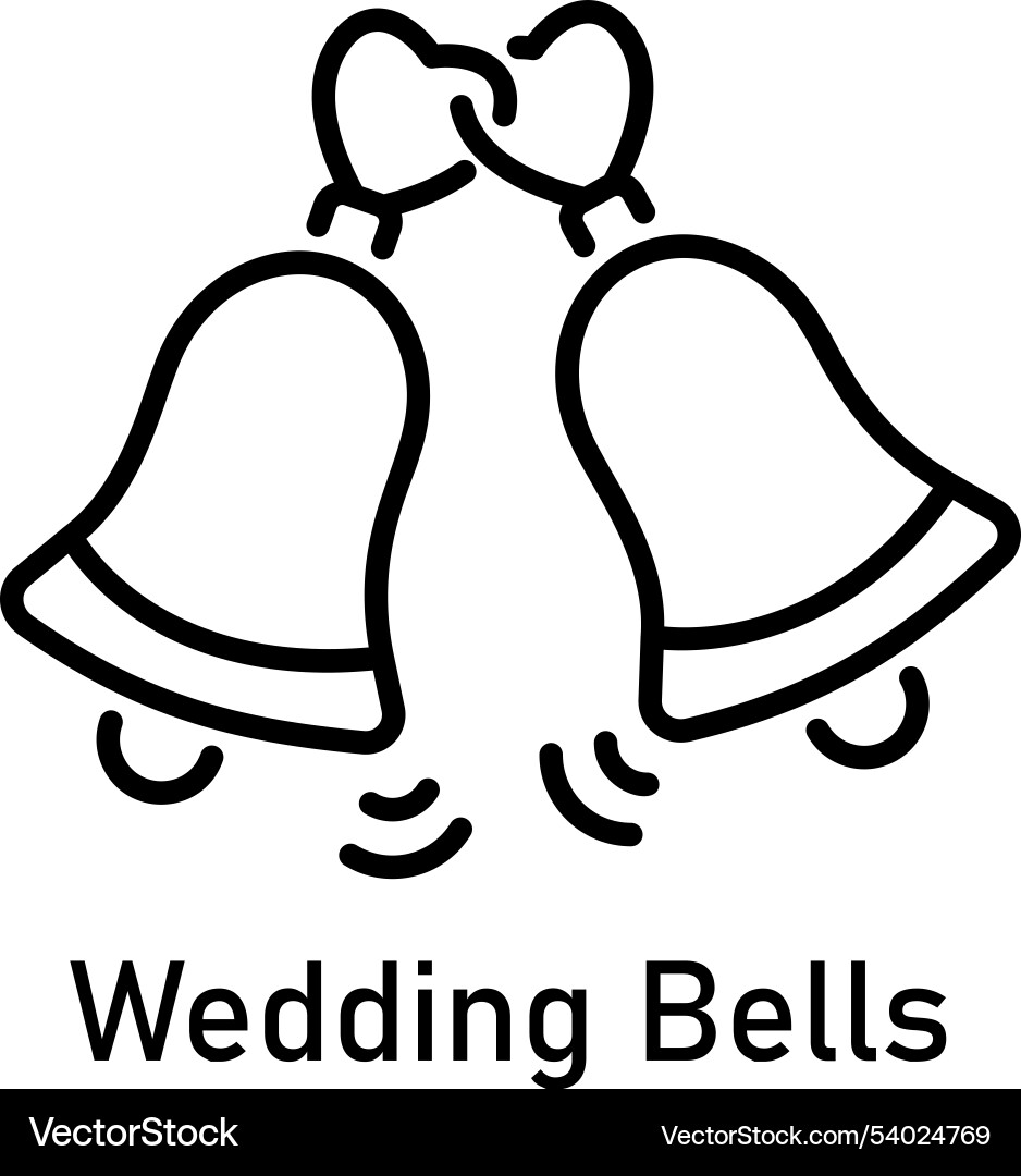 Wedding bells Royalty Free Vector Image - VectorStock
