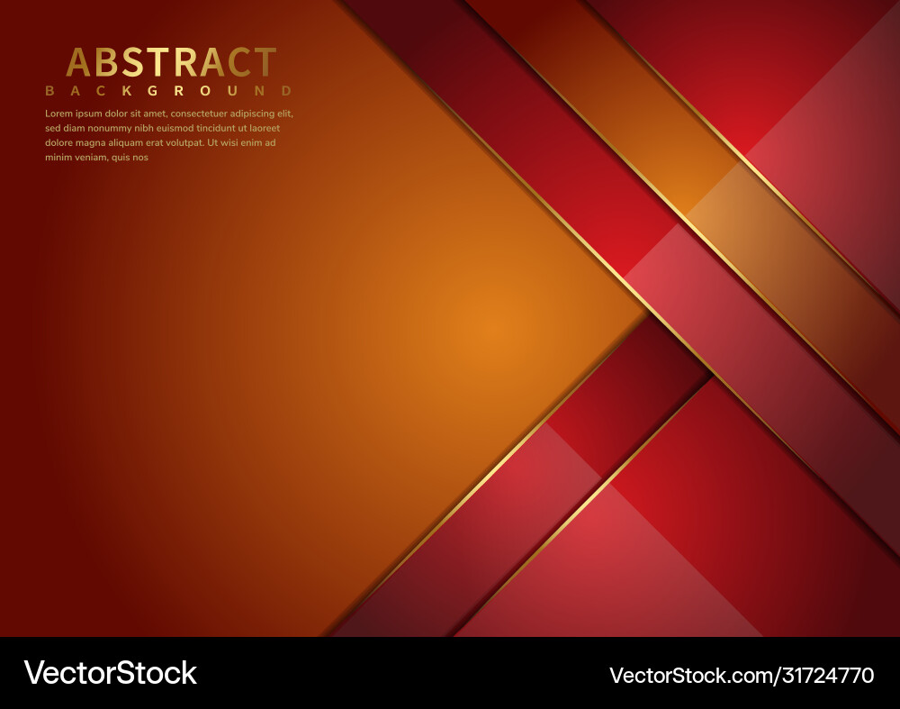 Abstract orange and red overlap layers background Vector Image