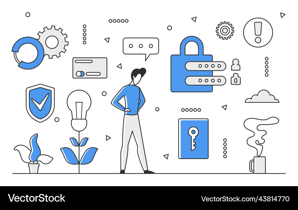 Banking sector security Royalty Free Vector Image
