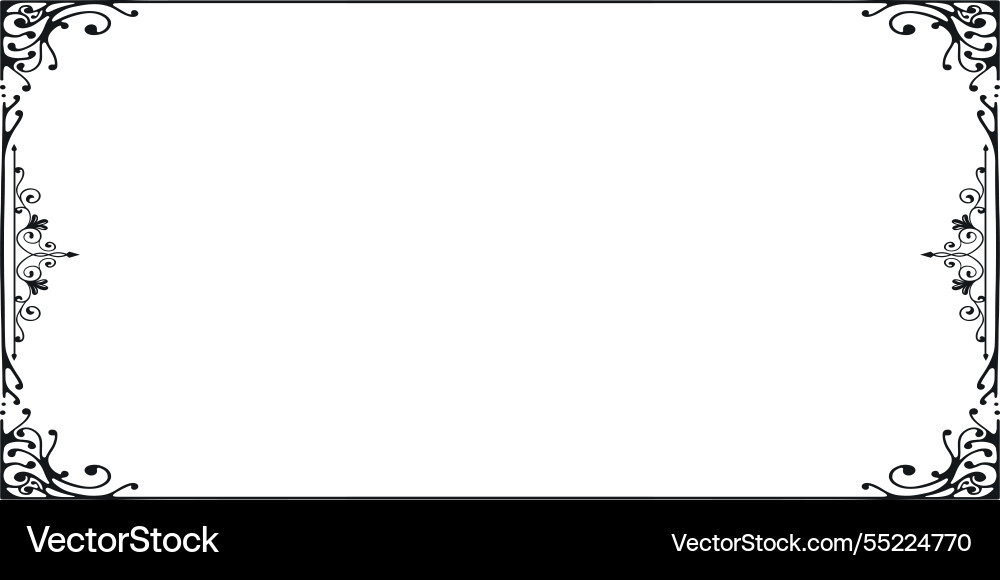 Calligraphy horizontal style design frame Vector Image