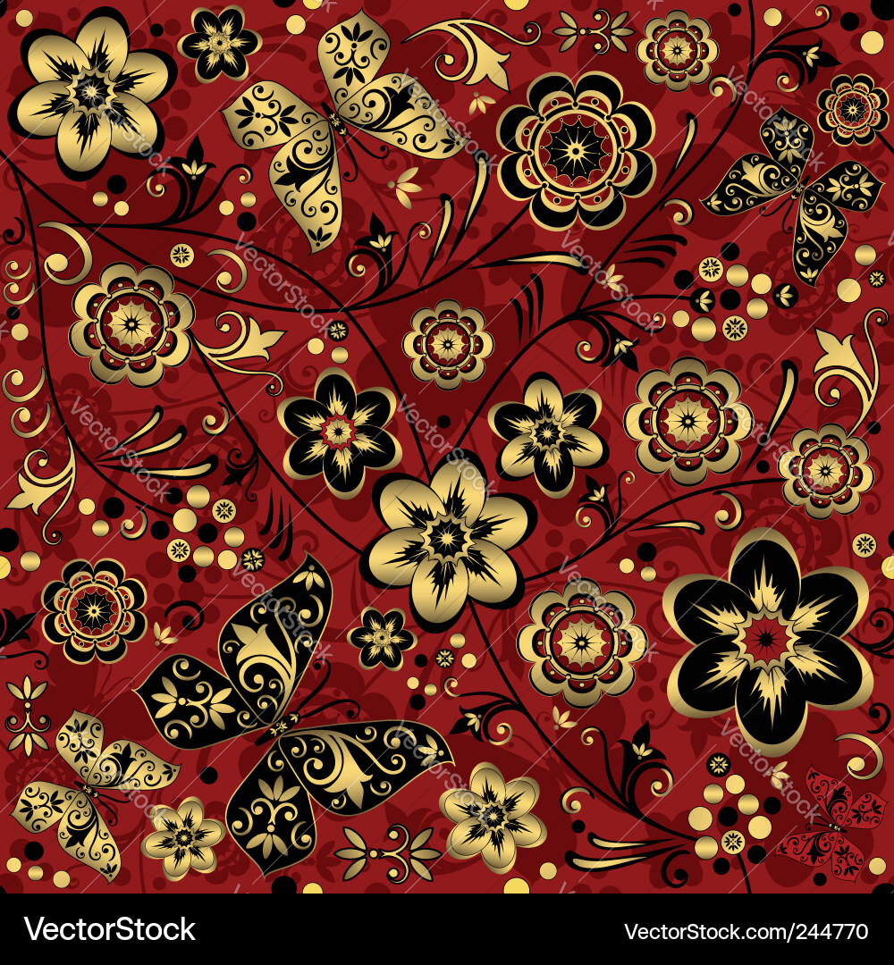 Decorative wallpaper pattern Royalty Free Vector Image