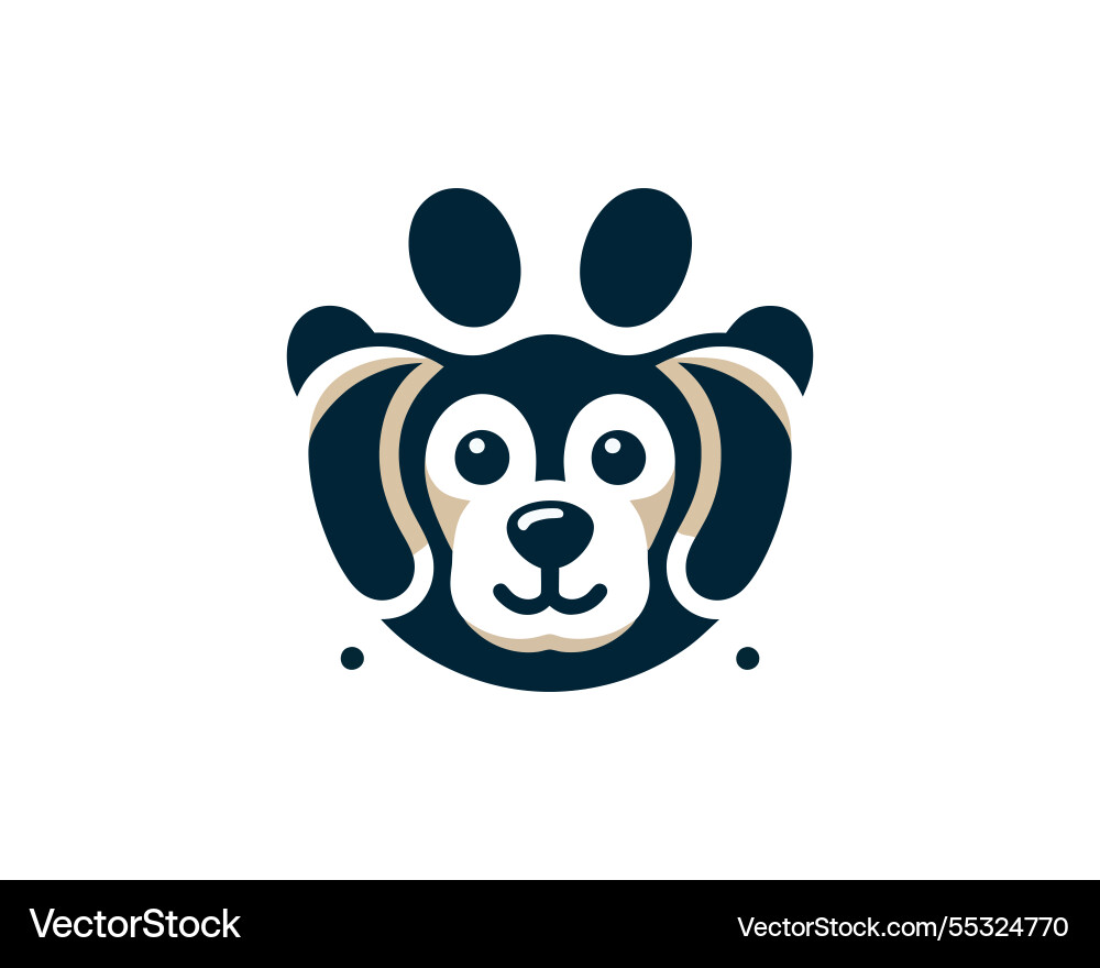 Dog logo design template Royalty Free Vector Image