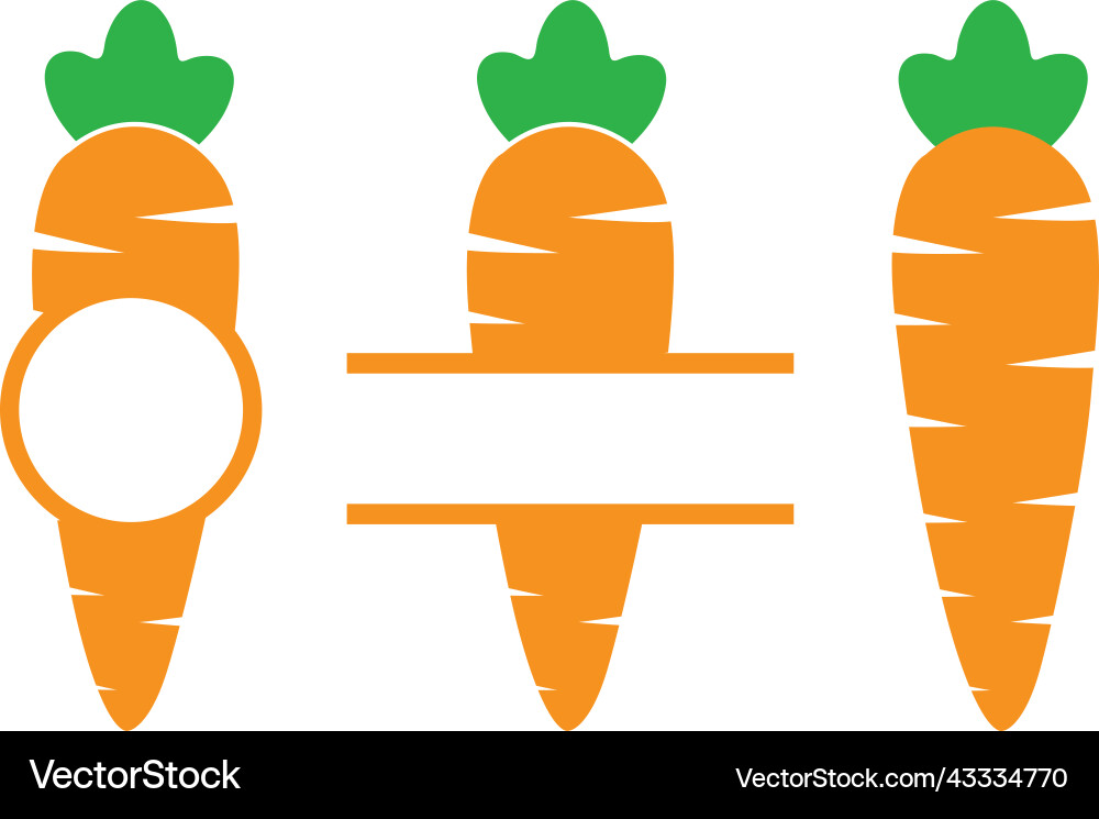 Easter bunny carrot Royalty Free Vector Image - VectorStock