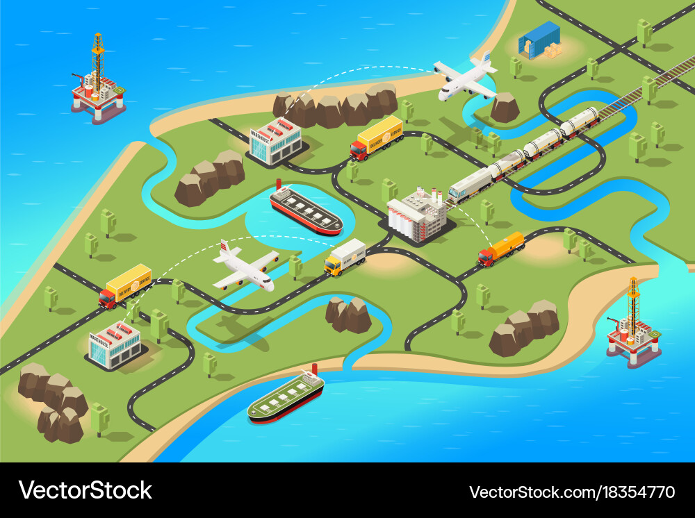Global Logistics Network Royalty Free Vector Image