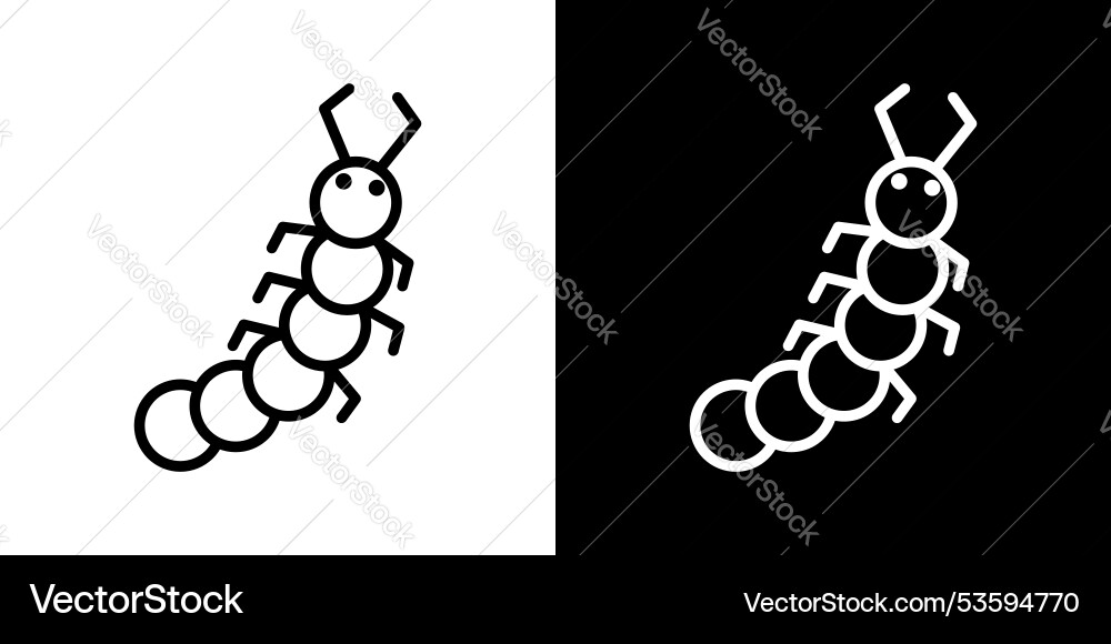Grub thin line icon set Royalty Free Vector Image
