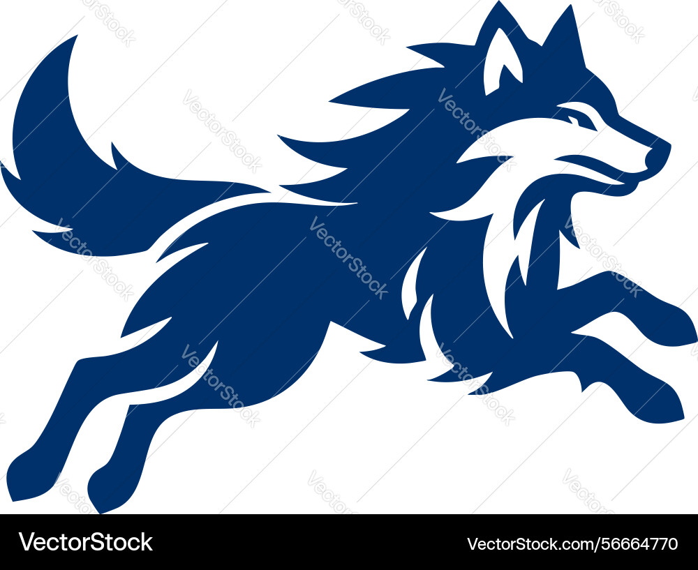 Majestic wolf in motion a dynamic art design Vector Image