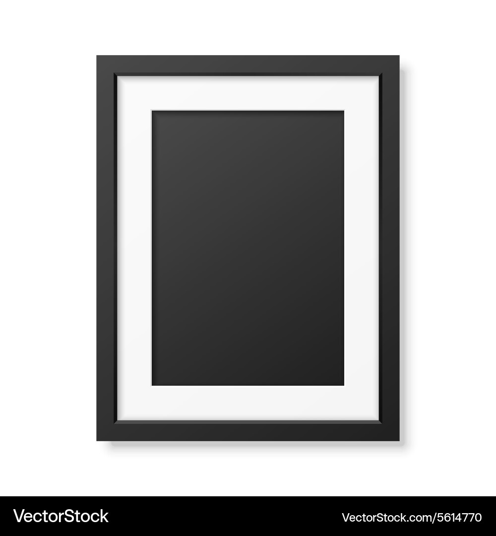Realistic black frame a4 Royalty Free Vector Image