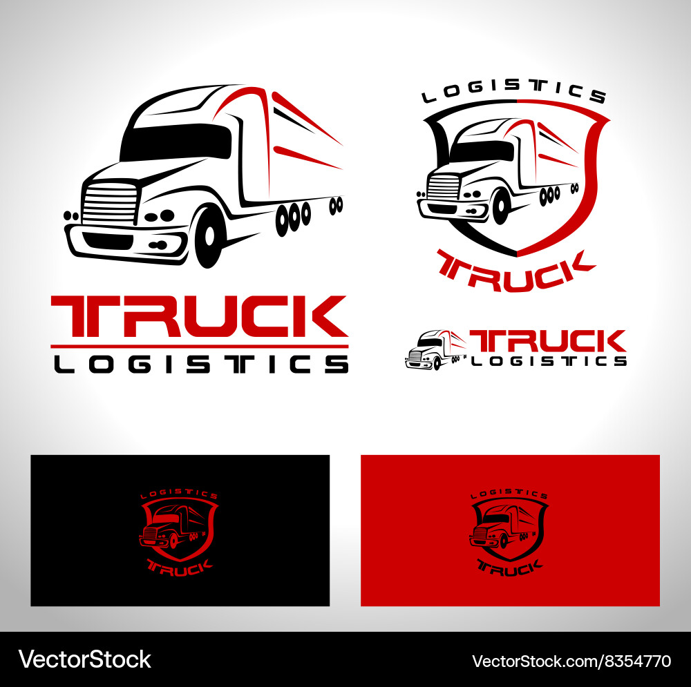 Truck trailer logo Royalty Free Vector Image - VectorStock