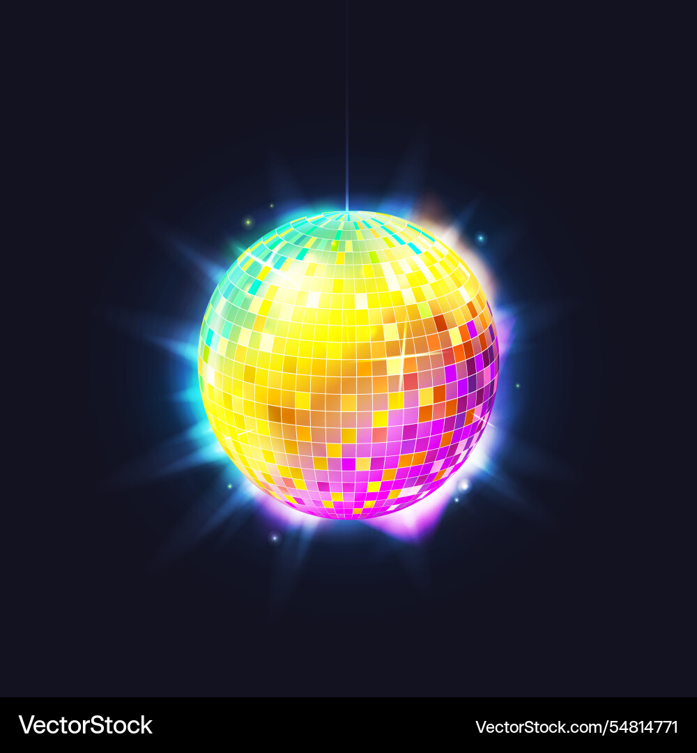 Disco ball dancing sphere Royalty Free Vector Image