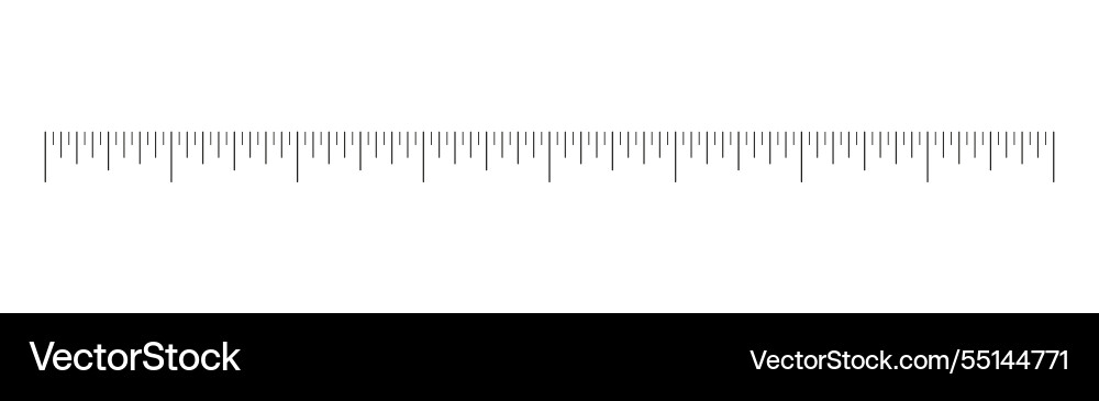 Ruler 8 inches measuring tool grid inch Royalty Free Vector