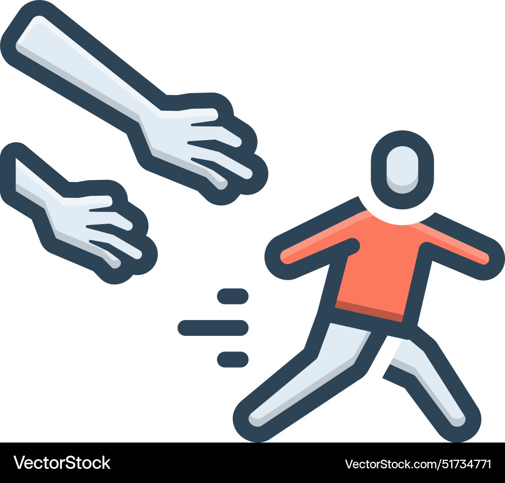 Run away Royalty Free Vector Image - VectorStock