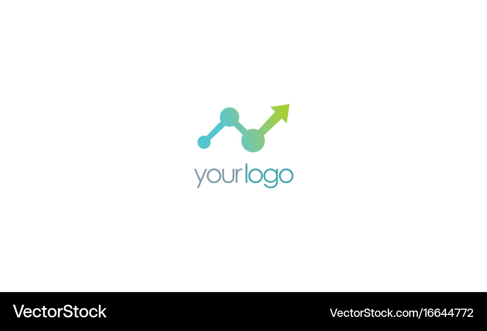 Arrow business progress logo Royalty Free Vector Image