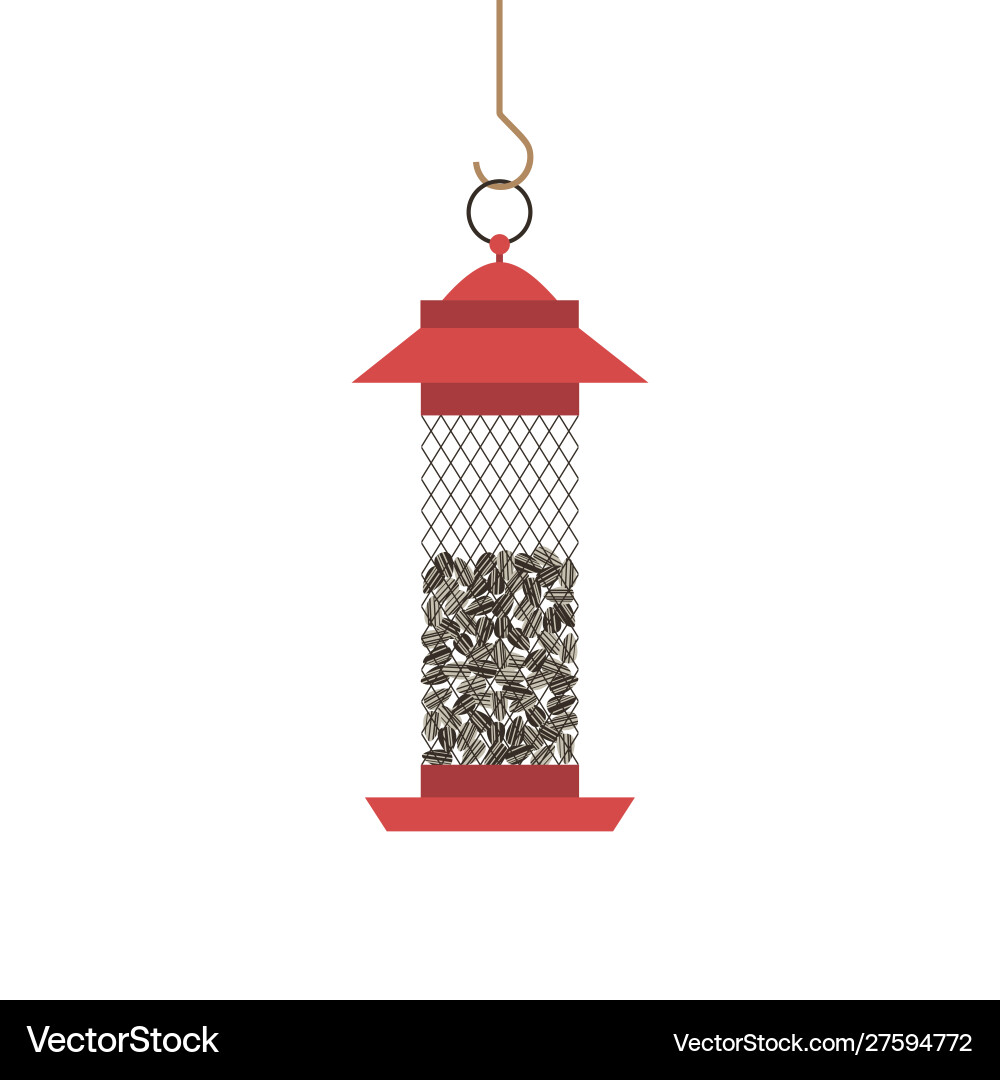 Birds feeder with seeds icon Royalty Free Vector Image