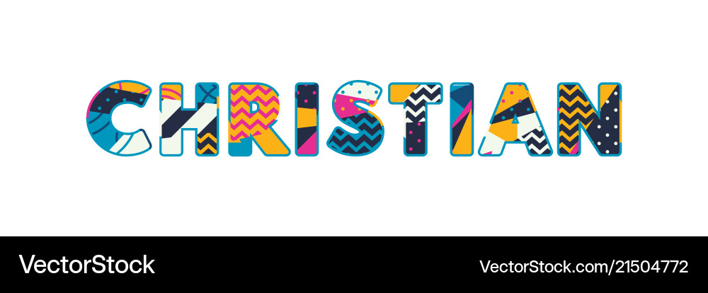 Christian concept word art Royalty Free Vector Image