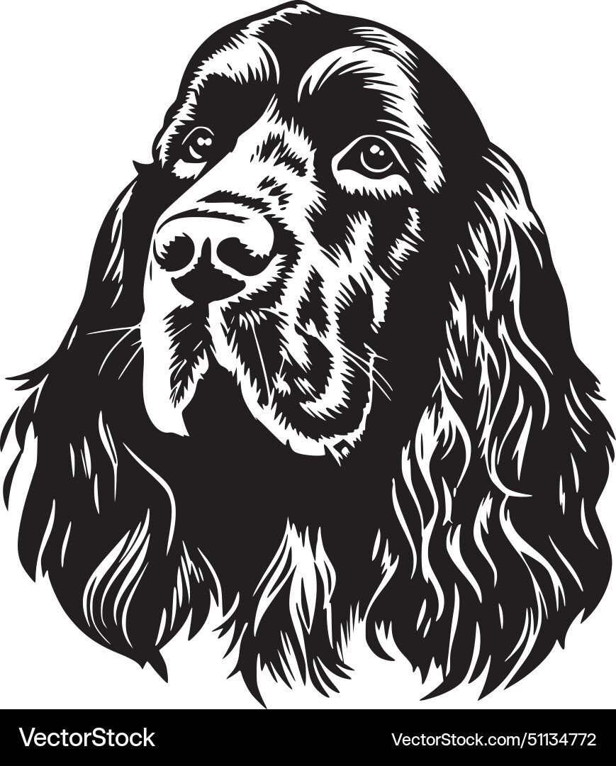 Cocker spaniel - minimalist and flat logo Vector Image