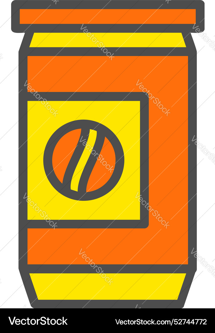 Cola line filled icon design Royalty Free Vector Image