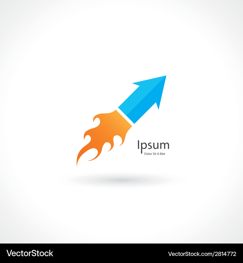 Fire arrow Royalty Free Vector Image - VectorStock