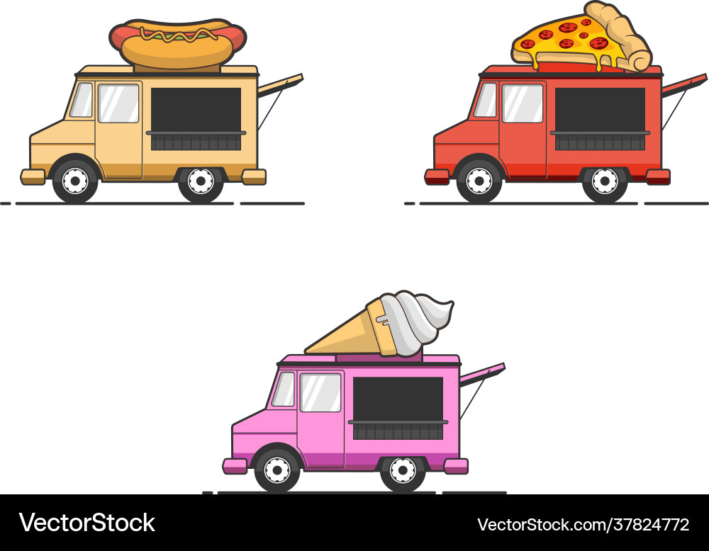 Food car Royalty Free Vector Image - VectorStock