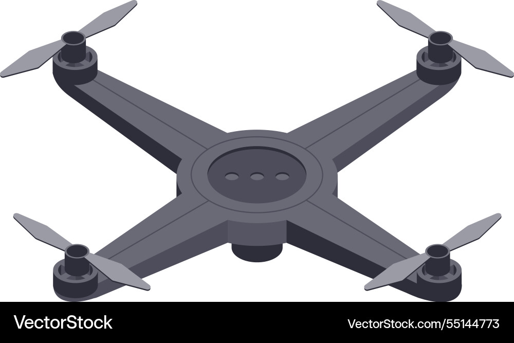 A sleek quadcopter drone featuring Royalty Free Vector Image