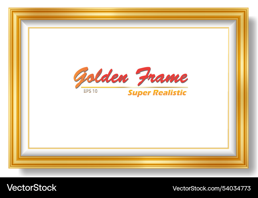 An of realistic golden frame – Royalty-Free Vector | VectorStock