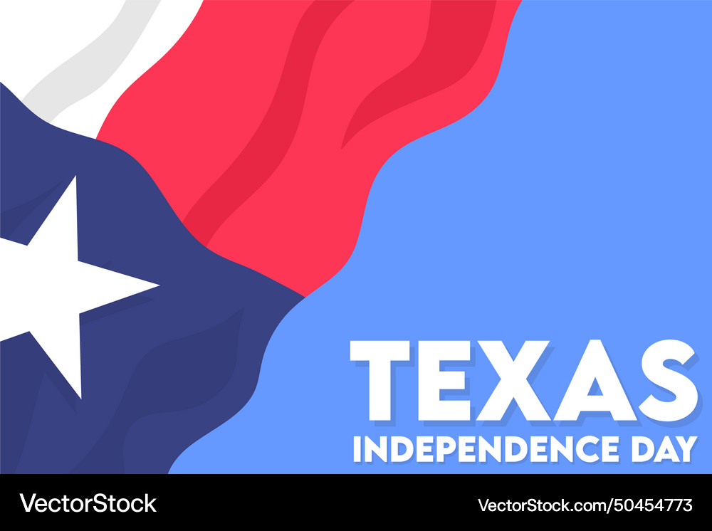 Celebrating texas independence day united states Vector Image