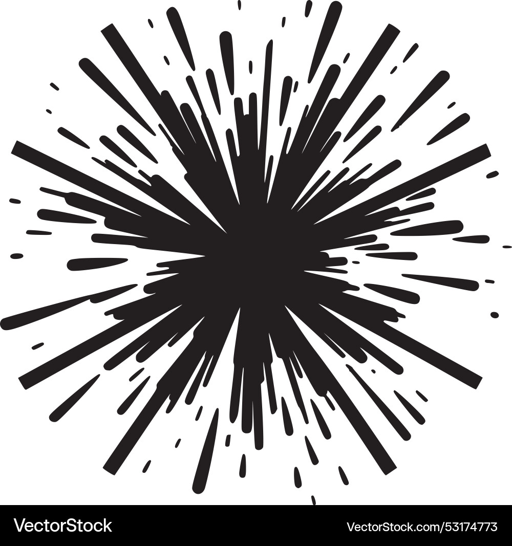 Explosion - minimalist and flat logo Royalty Free Vector