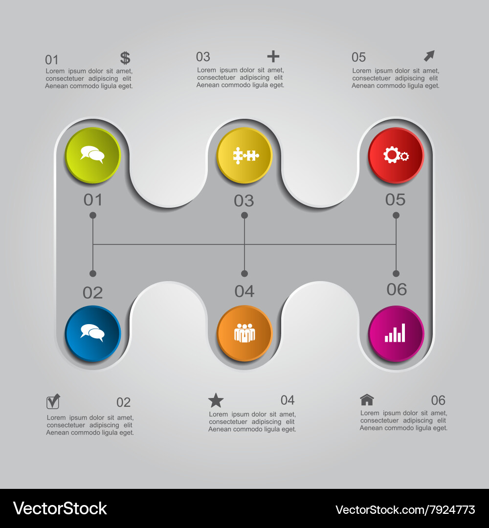 Infographic report template Royalty Free Vector Image