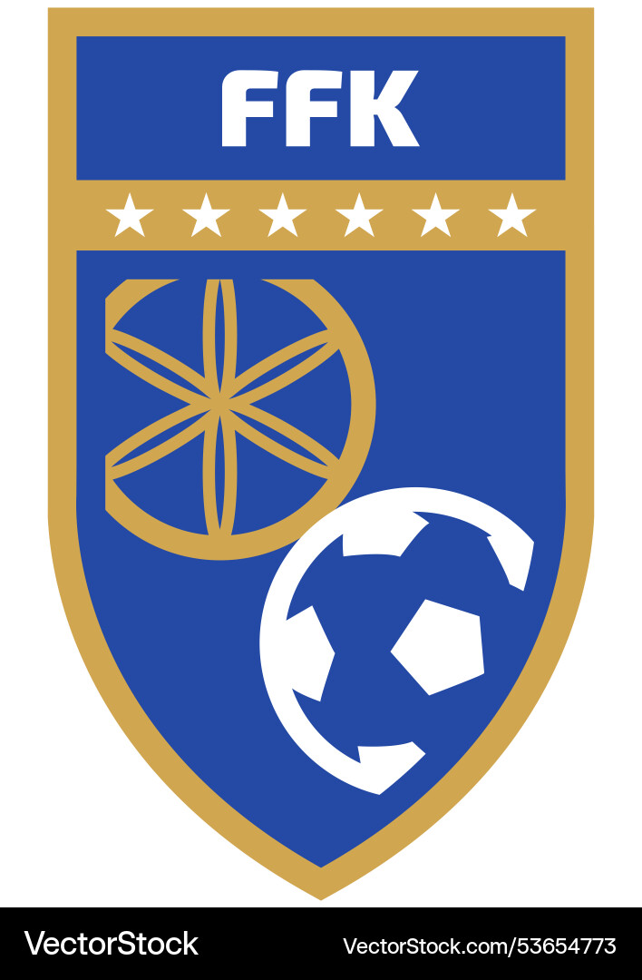 Kosovan football federation Royalty Free Vector Image