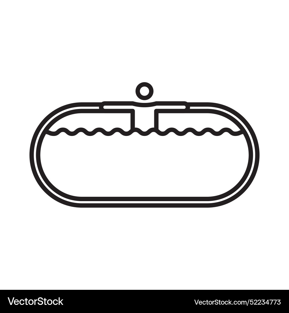 Man relaxing in jacuzzi icon black line art logo Vector Image