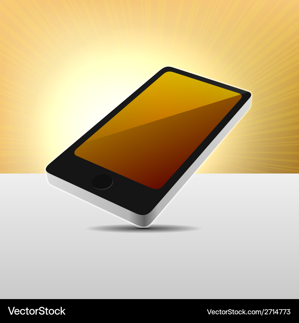 Realistic 3d view modern mobile phone Royalty Free Vector