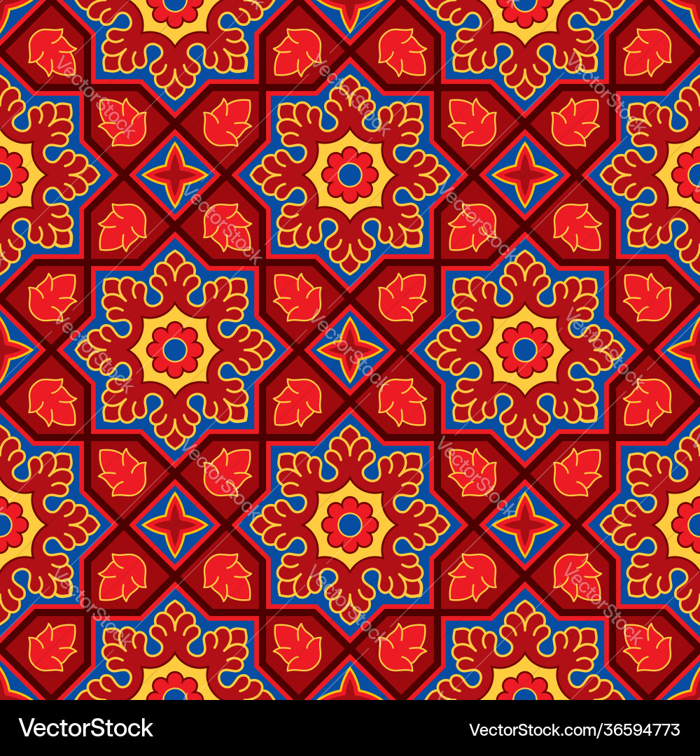 Traditional ajrak pattern Royalty Free Vector Image