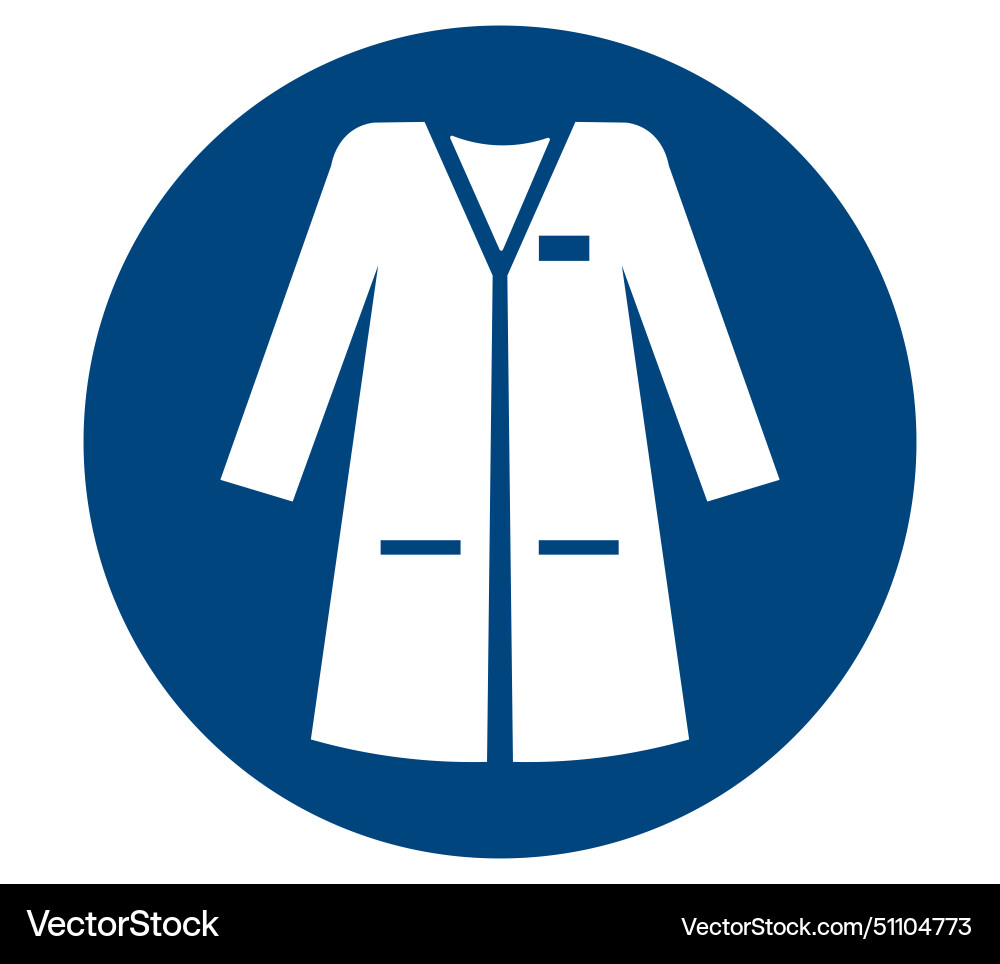 Wear laboratory coat symbol Royalty Free Vector Image