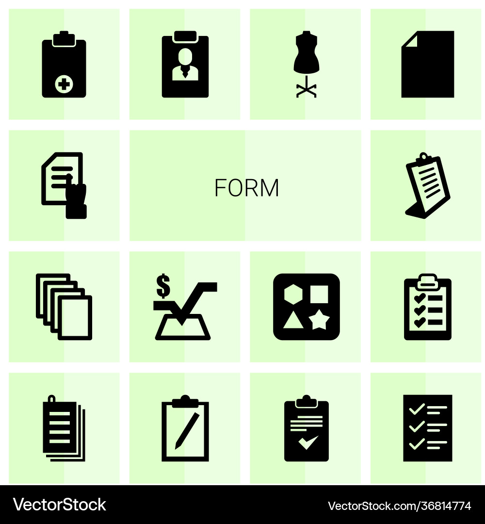 14 form icons (36814774) – Free Vector | VectorStock