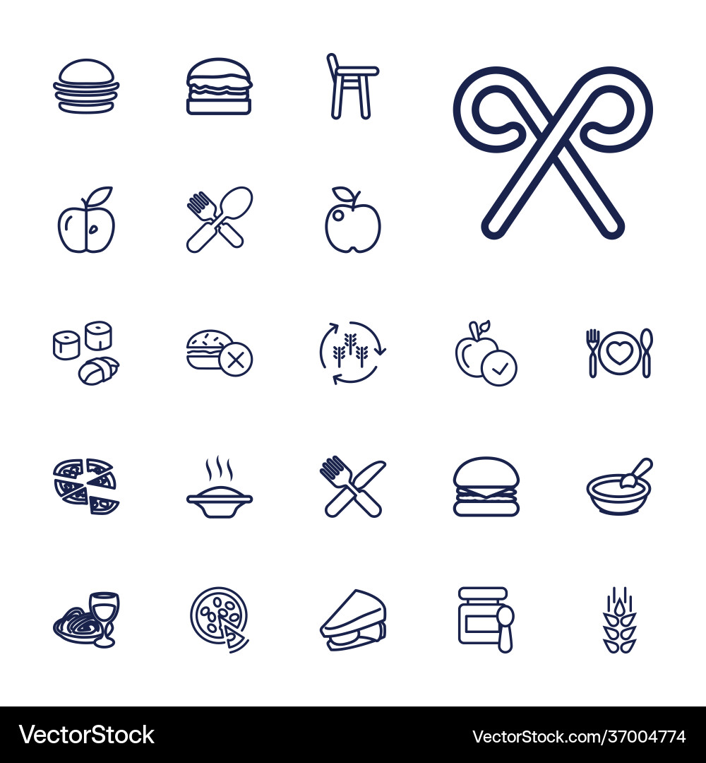 22 eat icons Royalty Free Vector Image - VectorStock